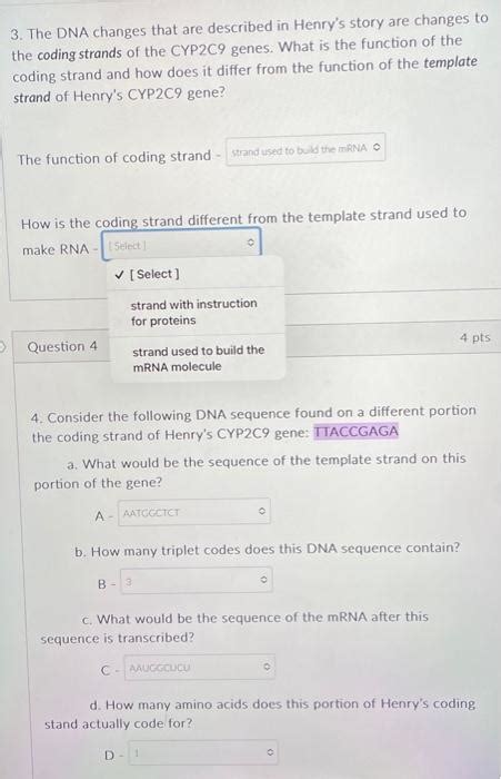 Solved 3. The DNA changes that are described in Henry's | Chegg.com