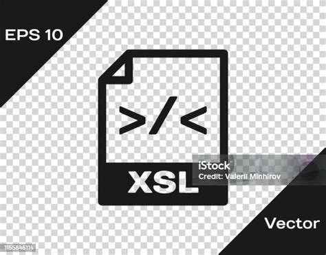 회색 Xsl 파일 문서 아이콘입니다 투명 한 배경에 격리 된 Xsl 버튼 아이콘을 다운로드합니다 엑셀 파일 기호입니다 벡터 일러스트레이션 0명에 대한 스톡 벡터 아트 및
