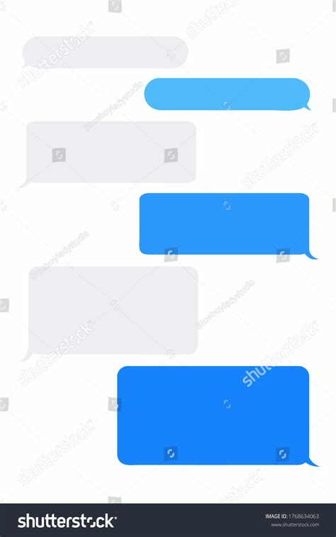Message Box Template On White Background Stock Vector Royalty Free