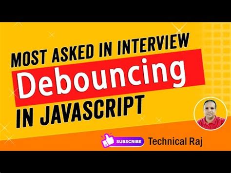 Debouncing in JavaScript | Interview Question in Hindi - YouTube