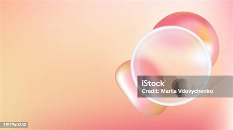 3d Glass Morphism Blob And Circle Shape Futuristic Background Geometric