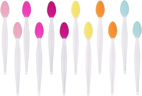 30 Piece Lip Brush Tool Nose Scrub Brushes Silicone Lipbrushes Double Sided Soft Cleaning Beauty