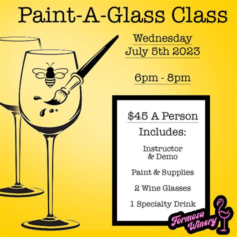 Paint A Glass Class Bee Themed Formosawinery