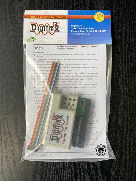 Digitrax Ds74 Quad Switch Machine Turnout Stationary Dcc Decoder