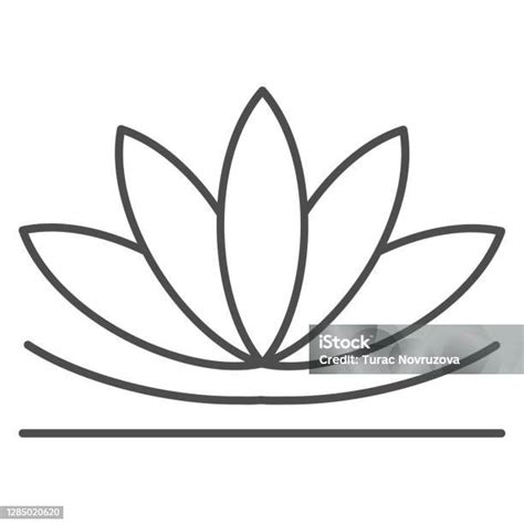 연꽃 얇은 선 아이콘 중국 중기 축제 개념 흰색 배경에 수련 기호에 연꽃 웹 디자인에 대한 윤곽 스타일중국 아이콘에서 꽃을 피는 벡터 그래픽 아이콘에 대한 스톡 벡터 아트