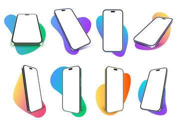 Mobile Phone Frame Vector Images Over
