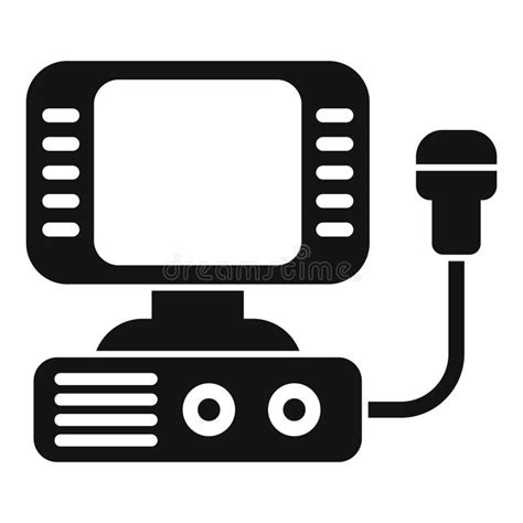 Ultrasound Machine Icon Showing Sonography Scanner For Pregnancy Examination Stock Vector