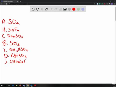 Solvedwrite Formulas For The Following Compounds A Sulfur Dioxide H