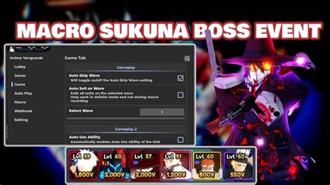 Anime Vanguards Script Hack Macro Sukuna Boss Event Farm With Alucard Pastebin Youtube