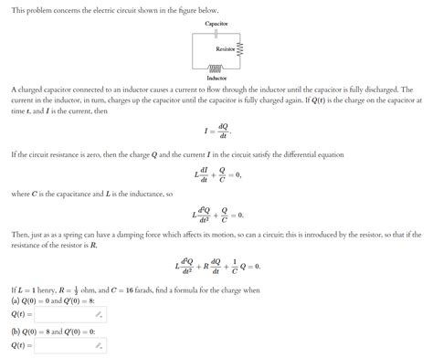 Solved This Problem Concerns The Electric Circuit Shown In Chegg Com