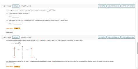 Solved The Arc Length Function For A Curve Yfx Where F
