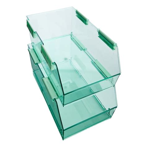 Real Simple Green Stackable Bins Large At Home