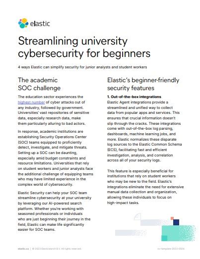 Elastic Security And Observability Platform Fedramp Authorized Carahsoft