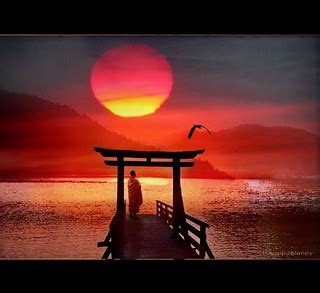 Meditation Red Sun Sun And Lake Melting Together While The Flickr