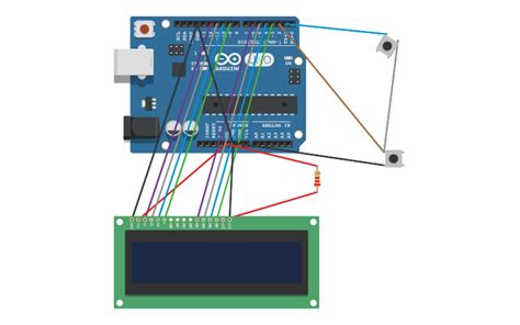 Circuit Design Lcd Ekranıyla Oyun Tinkercad