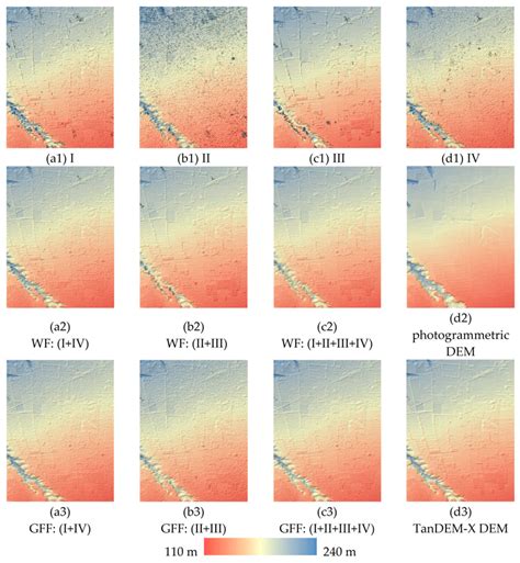 Dem Magnifications Of The Plain Area A1 A4 Correspond To