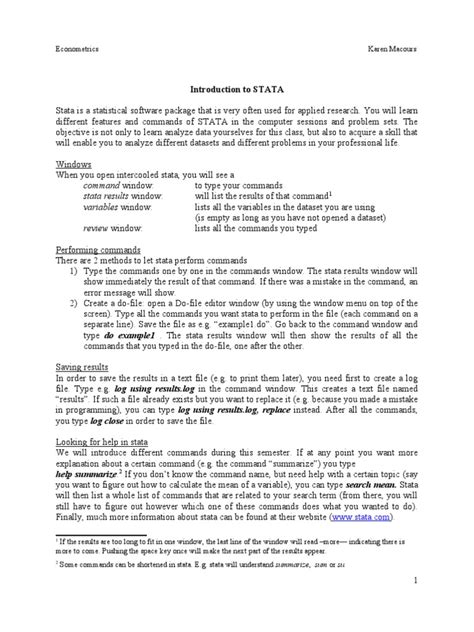 Command Window Stata Results Window Variables Window Review Window