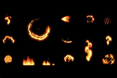 卡通火焰动画视频AE素材Fire Elements 果觅网gooodme