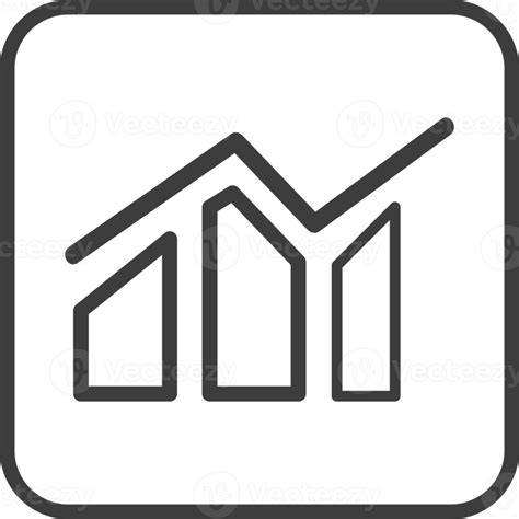 report graph icon in thin line black square frames 19541399 png