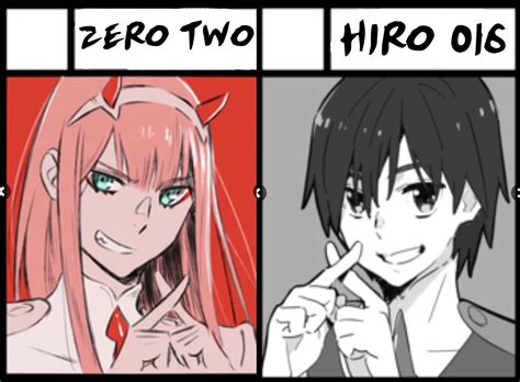 Hiro And Zero Two R Darlinginthefranxx