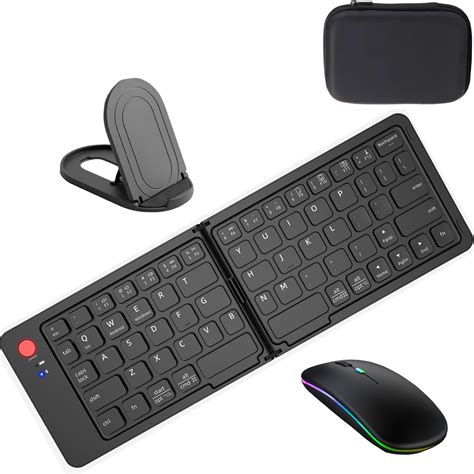 foldable keyboard and mouse wireless keyboard mouse combo with portable case