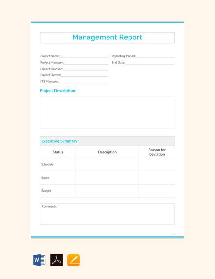 Management Report Examples To Download Management Report Examples To Download