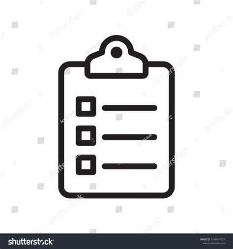 Clipboard Checklist Task Icon Trendy Outline Stock Vector Royalty Free Shutterstock