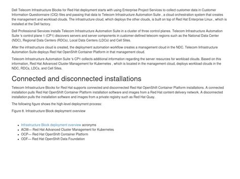 Automated Deployment Overview Dell Telecom Infrastructure Blocks For