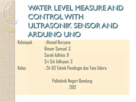Utrasonic Sensor Dengan Arduino PPT