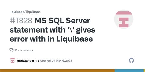 Ms Sql Server Statement With Gives Error With In Liquibase · Issue