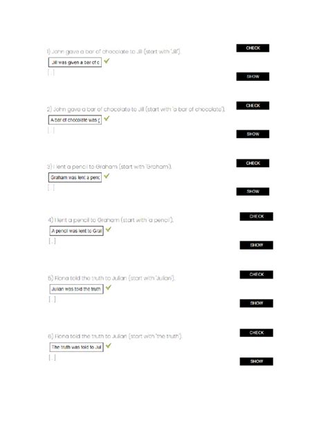 Passive Verbs With Two Objects Exercise Espinosasanchez Saul Pdf
