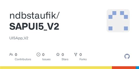 GitHub Ndbstaufik SAPUI V UI App V