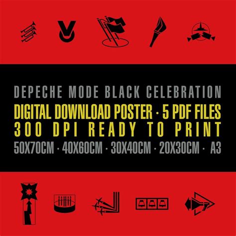 Depeche Mode Black Celebration Poster Album Release Replica 1986