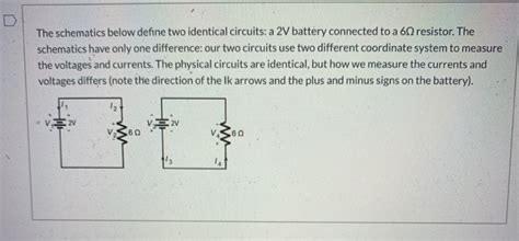 solved the schematics below define two identical circuits a