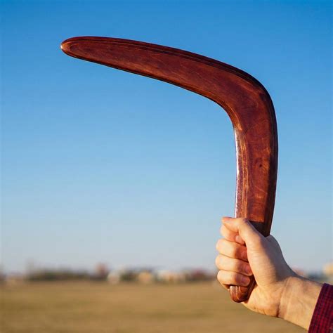 Wooden Returning Boomerang 18 Inch Handcrafted Outdoor Flying Game