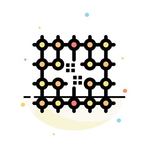 Chip Connection Electricity Grid Material Abstract Flat Color Icon Template 19178717 Vector Art