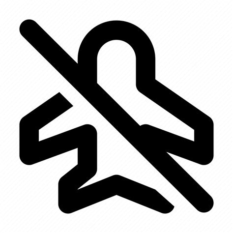 Disable Plane Slash Mode Airplane Icon Download On Iconfinder
