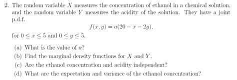 solved the random variable x measures the concentration of