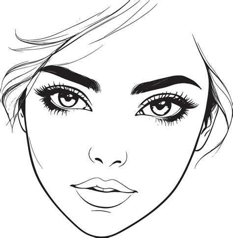 Elegant Cute Lady Face Icon For Stylish Design 54806214 Vector Art At