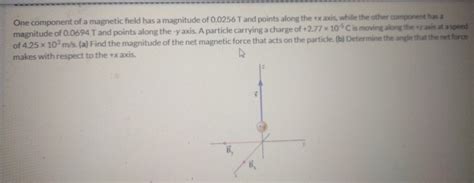 Solved One component of a magnetic field has a magnitude of | Chegg.com