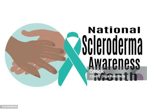 국립 경피증 인식의 달 의료 주제에 포스터 배너 전단지 또는 엽서에 대한 아이디어 피부경화증에 대한 스톡 벡터 아트 및 기타 이미지 피부경화증 6월 건강 진단
