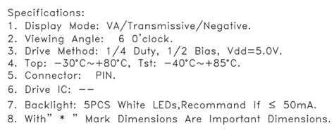 Custom 7 Segment Va Type Monochrome Lcd Display