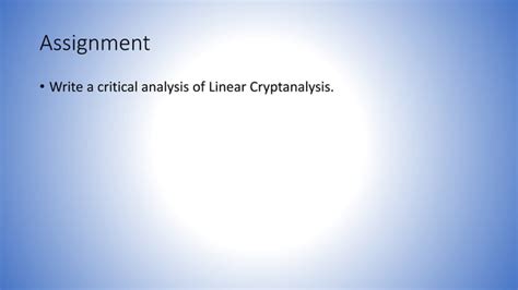 Information And Network Security 23 Linear Cryptanalysis Ppt