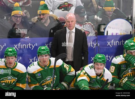 Minnesota Wild Head Coach John Hynes Center Top Watches An Nhl Hockey