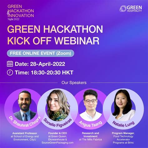 Green Hackathon Kick Off Webinar Startmeuphk