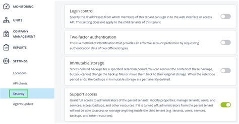 Enabling Immutable Storage MyDefender IONOS Help