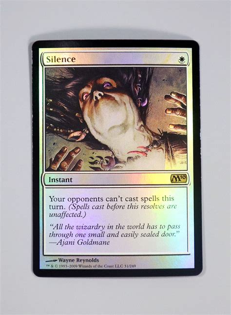 Silence Foil From Magic 2010 M10 Mtg Proxy Magic Cardplus