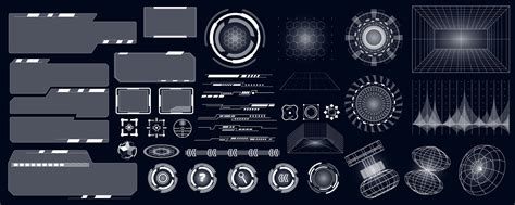 Cyberpunk Futuristic User Interface Mega Set In Flat Design Bundle