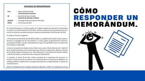 Cómo Responder Un Memorando Laboral Modelo De Descargo De Memorandum