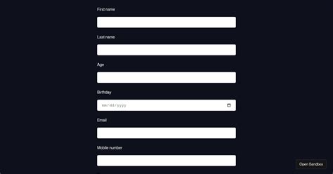 React Hook Form Basic Validation Ts Codesandbox